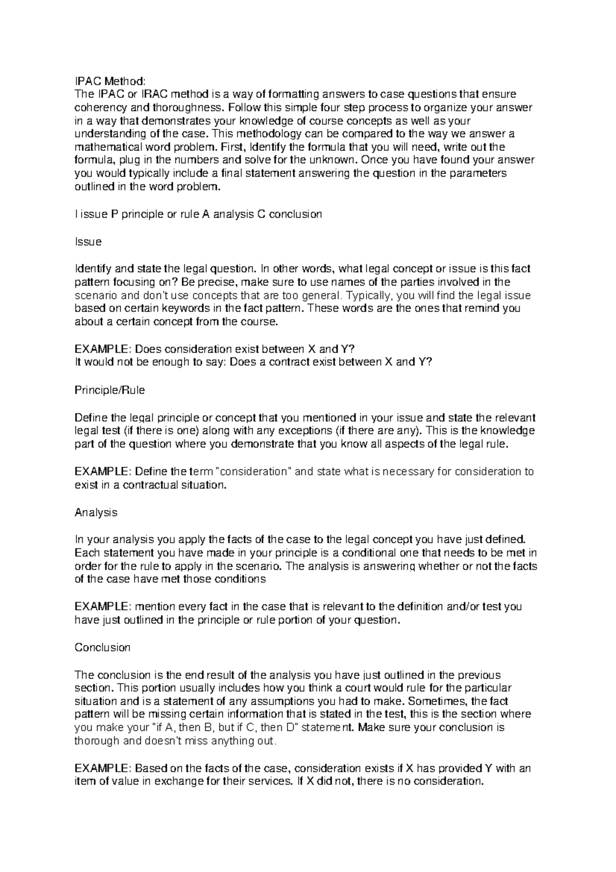 IPAC Method - IPAC Method: The IPAC or IRAC method is a way of ...