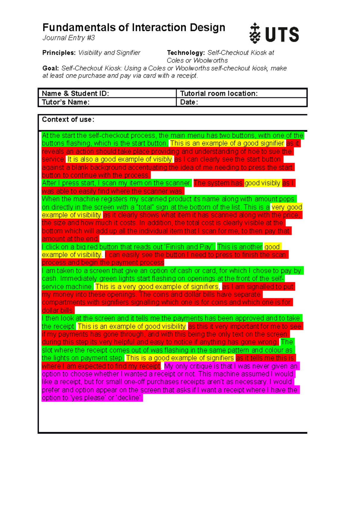 Journal Entry 3 - Fundamentals of Interaction Design Journal Entry ...