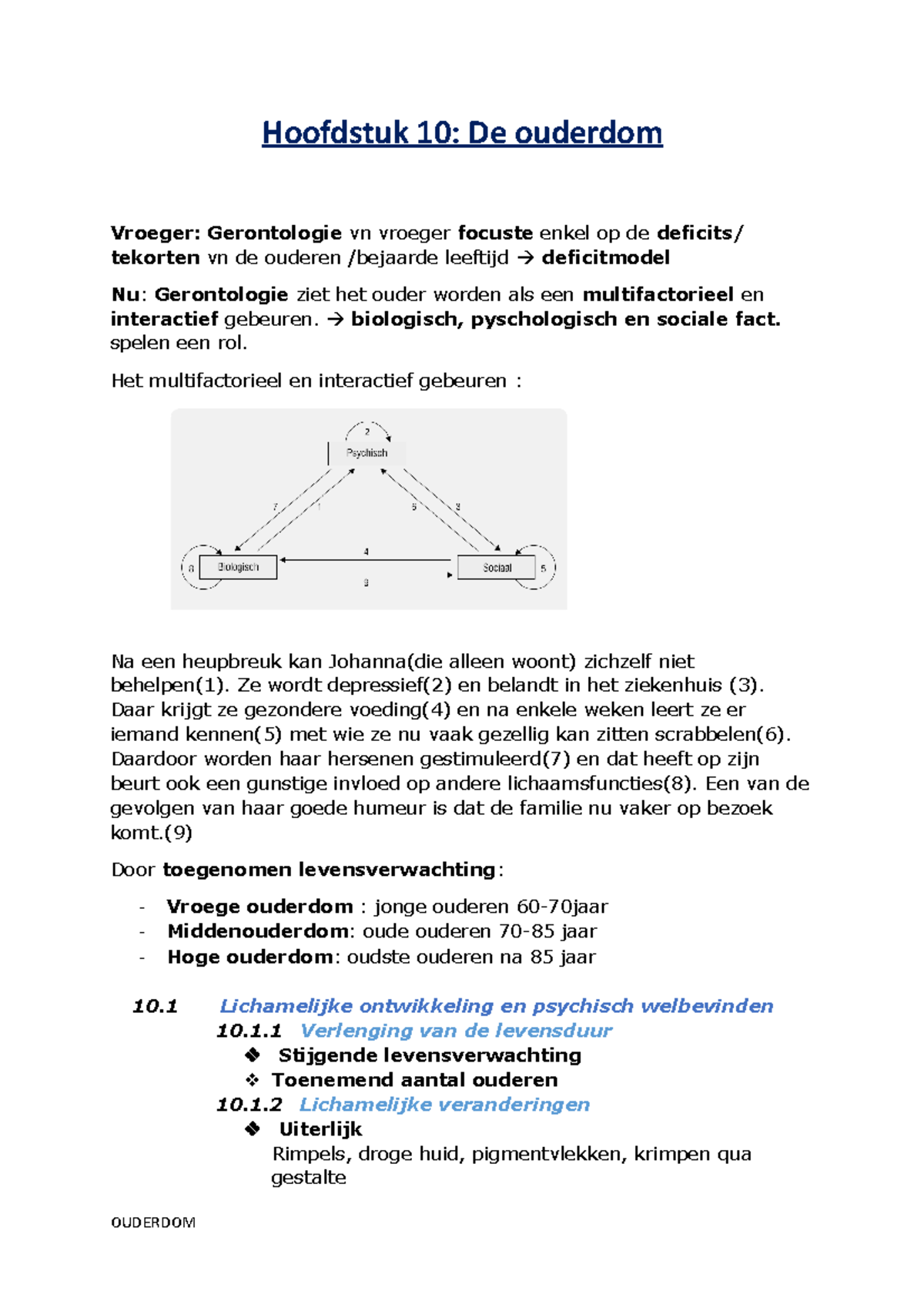 Psychologie ouderdom - Hoofdstuk 10: De ouderdom Vroeger: Gerontologie ...