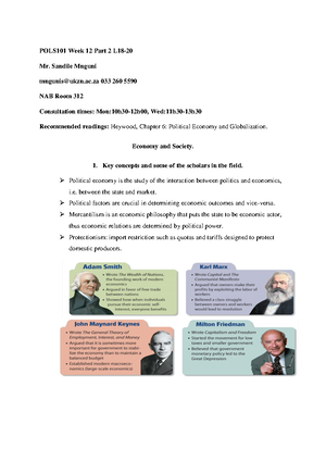 Weeks 1-13 POLS Notes - INTRODUCTION TO POLITICS WEEK 1: WHAT IS ...