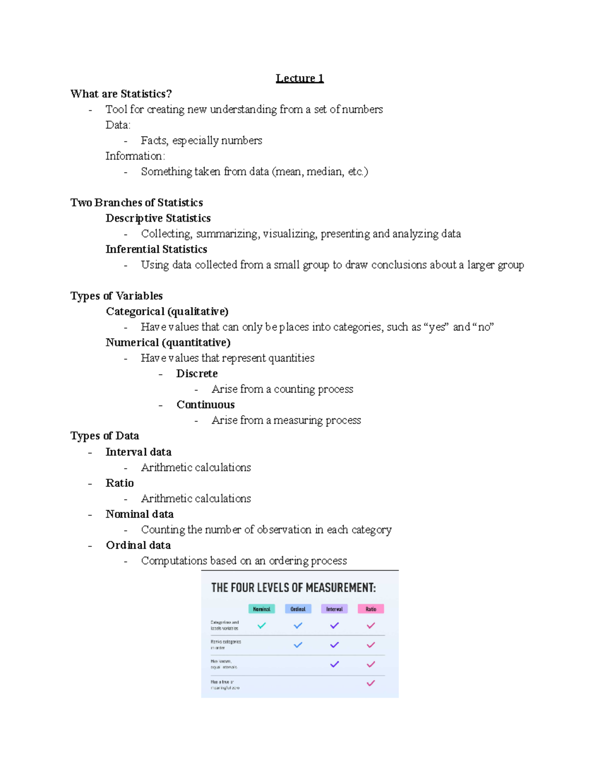 QMS210 - Up to Lecture 6 - Lecture 1 What are Statistics? Tool for ...