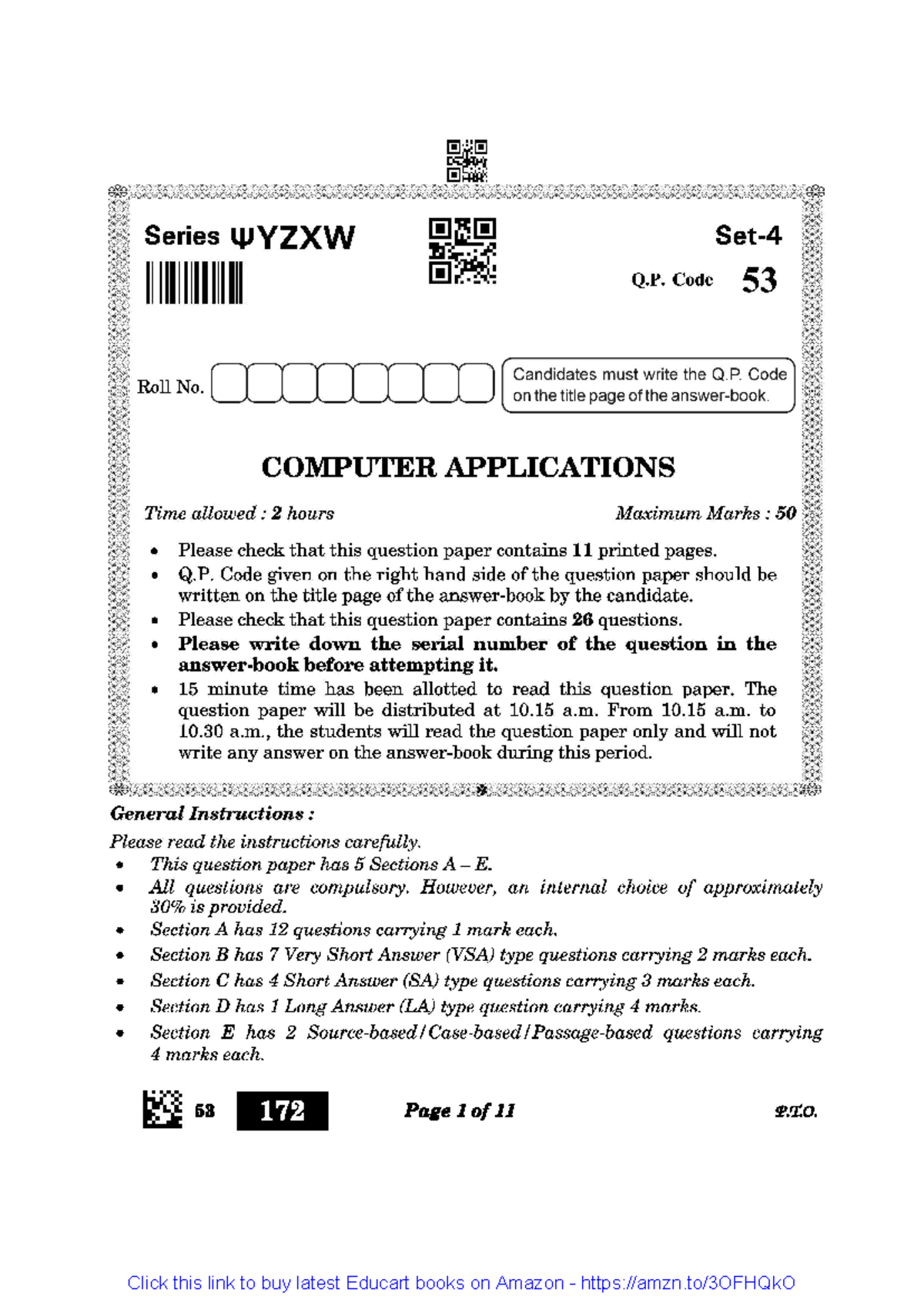 53 Computer Application (PYP)22-2023 - 53 Page 2 of 11 SECTION A 12 1 ...