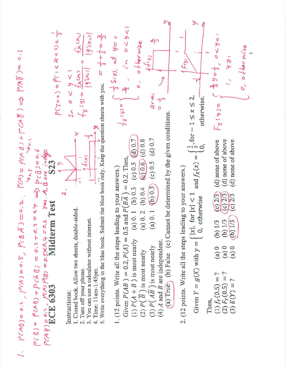 S23 Midterm Solution - ECE 6303 - Studocu
