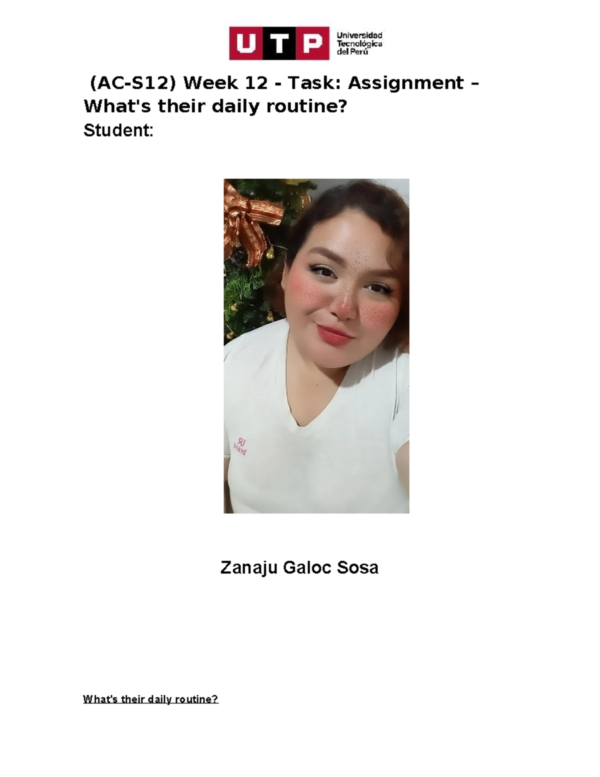 Task Assignment-My Family(PA3) - Ingles - (AC-S12) Week 12 - Task: Assignment – What's their ...