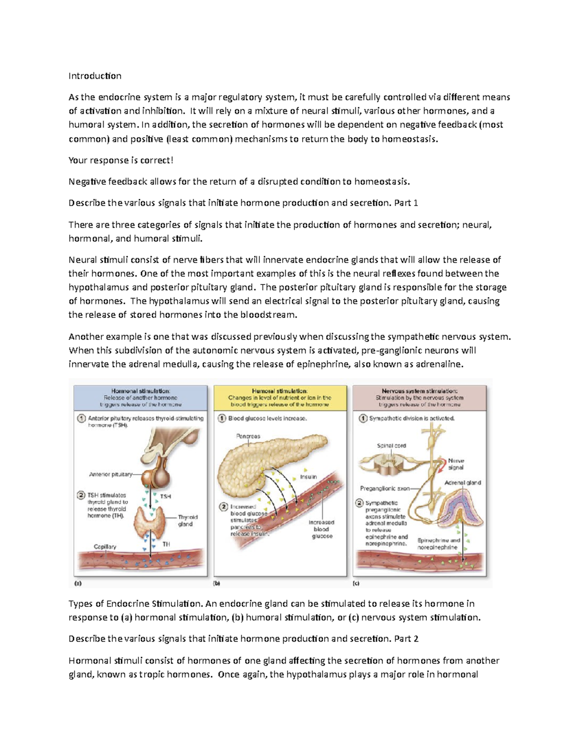 Week6 endocrine system edapt - Introduction As the endocrine system is ...