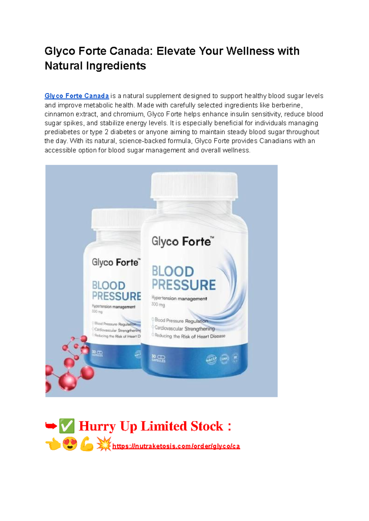 Glyco Forte Canada - Made with carefully selected ingredients like ...