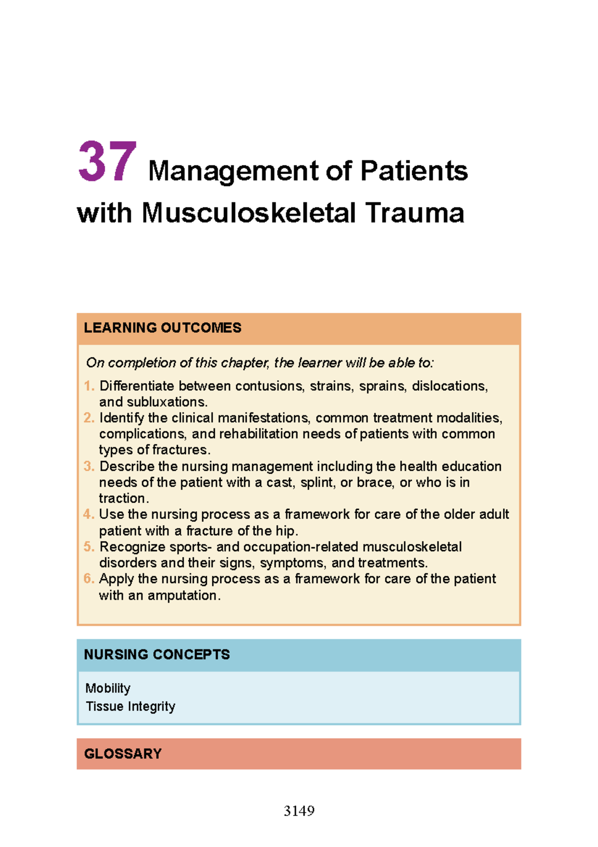 MS Trauma - ......... - 37 Management of Patients with Musculoskeletal ...