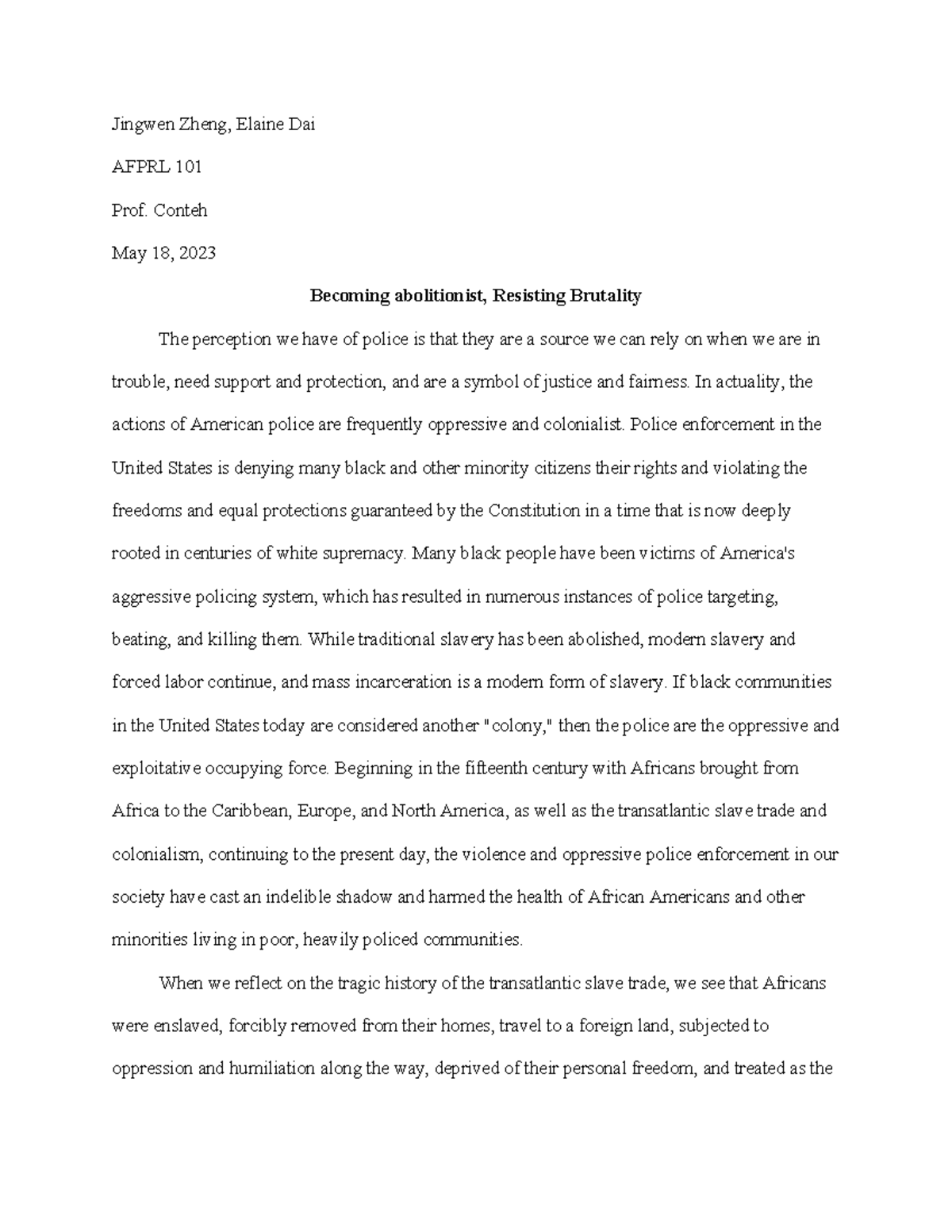 Afprl 101 Final Project - Jingwen Zheng, Elaine Dai AFPRL 101 Prof ...