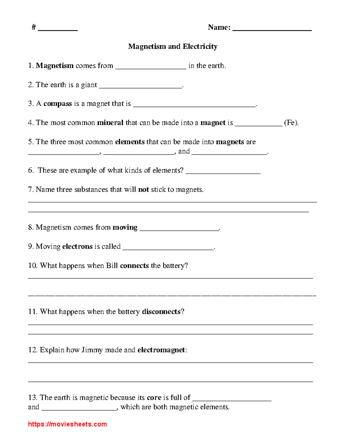 Magnetism SG Bill Nye- review questions - Bio 130 - UWaterloo - Studocu