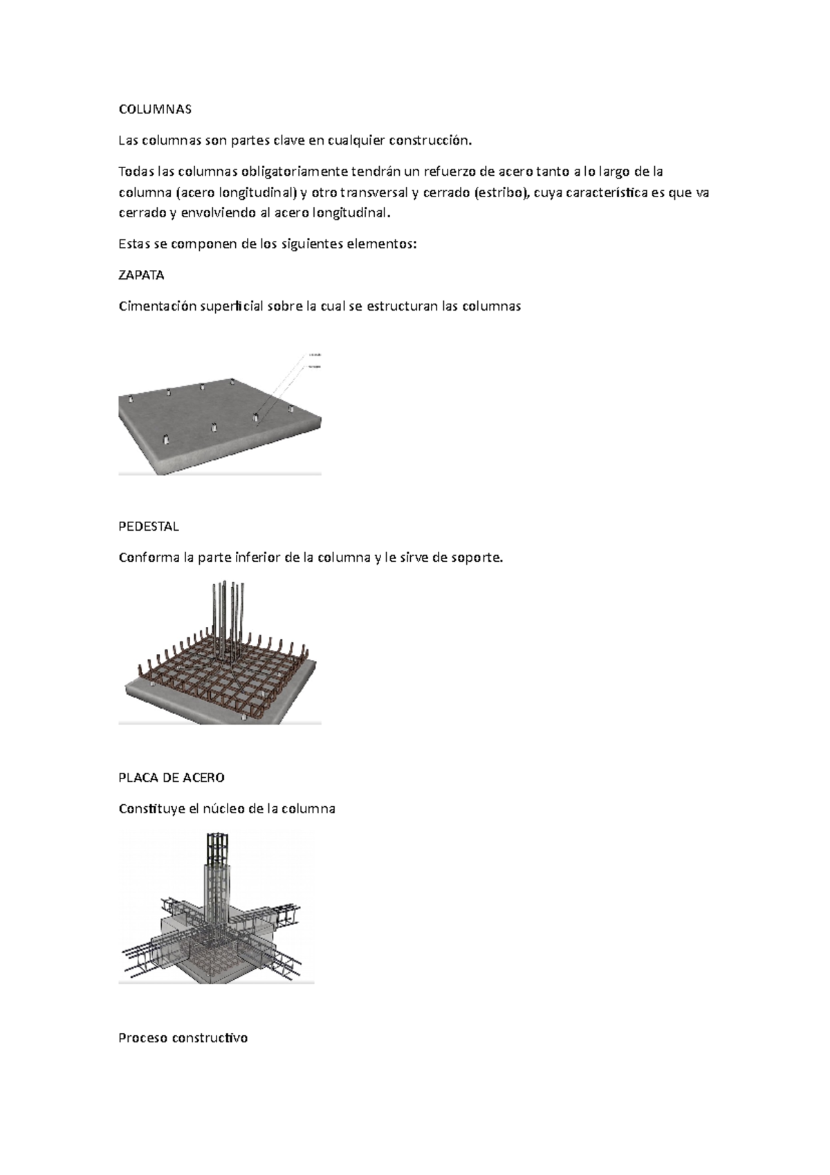 Columnas proceso constructivo - COLUMNAS Las columnas son partes clave ...