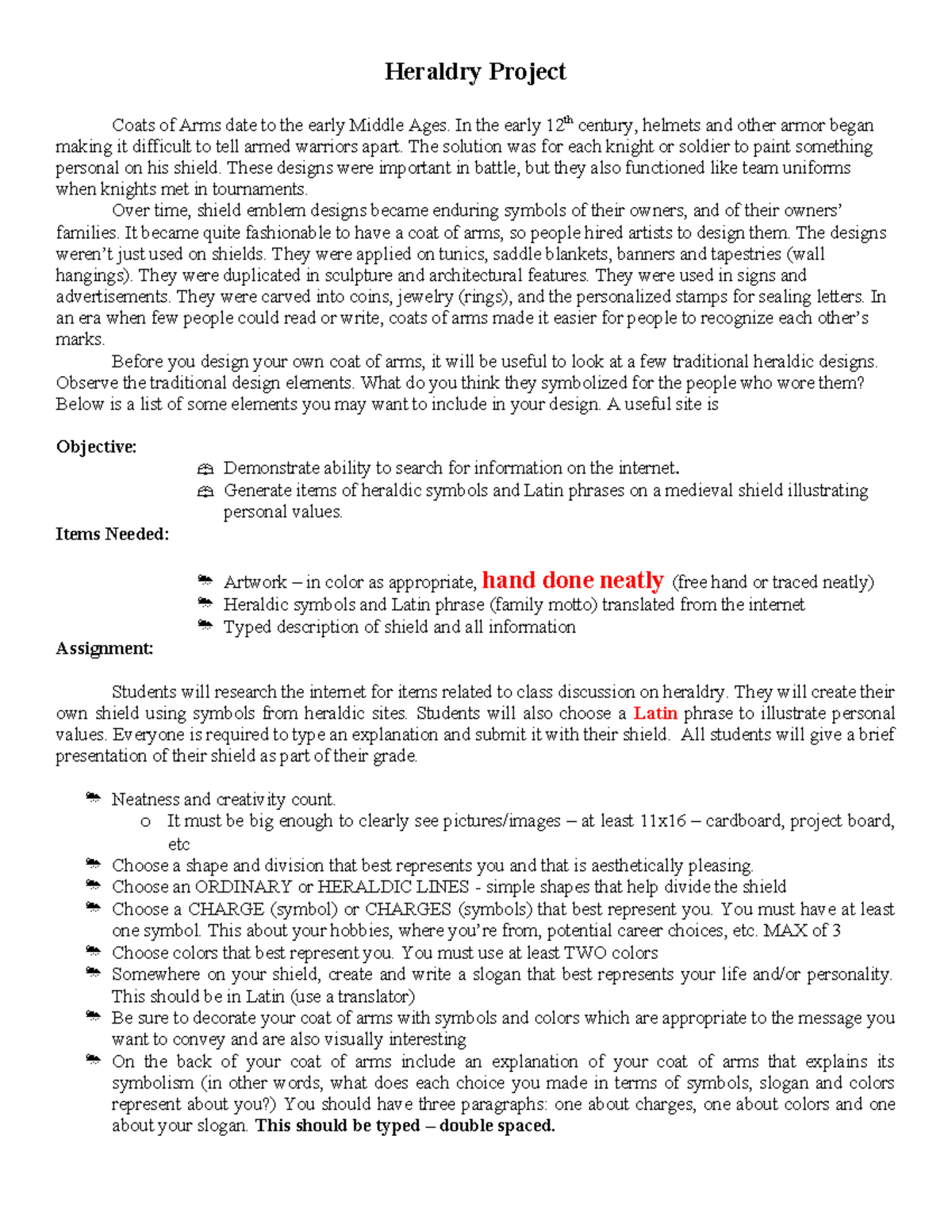 Heraldry Project - his - Heraldry Project Coats of Arms date to the ...