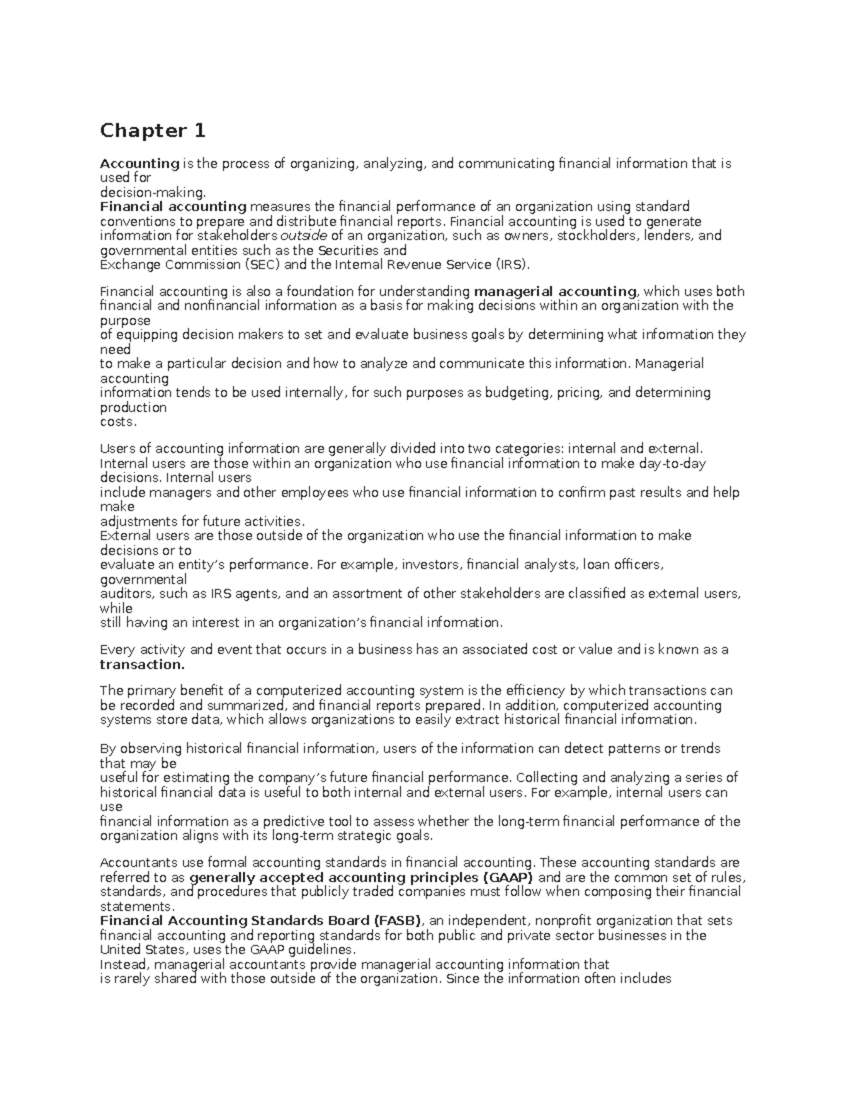 Notes of Basics of Accounting - 1102 - UoPeople - Studocu