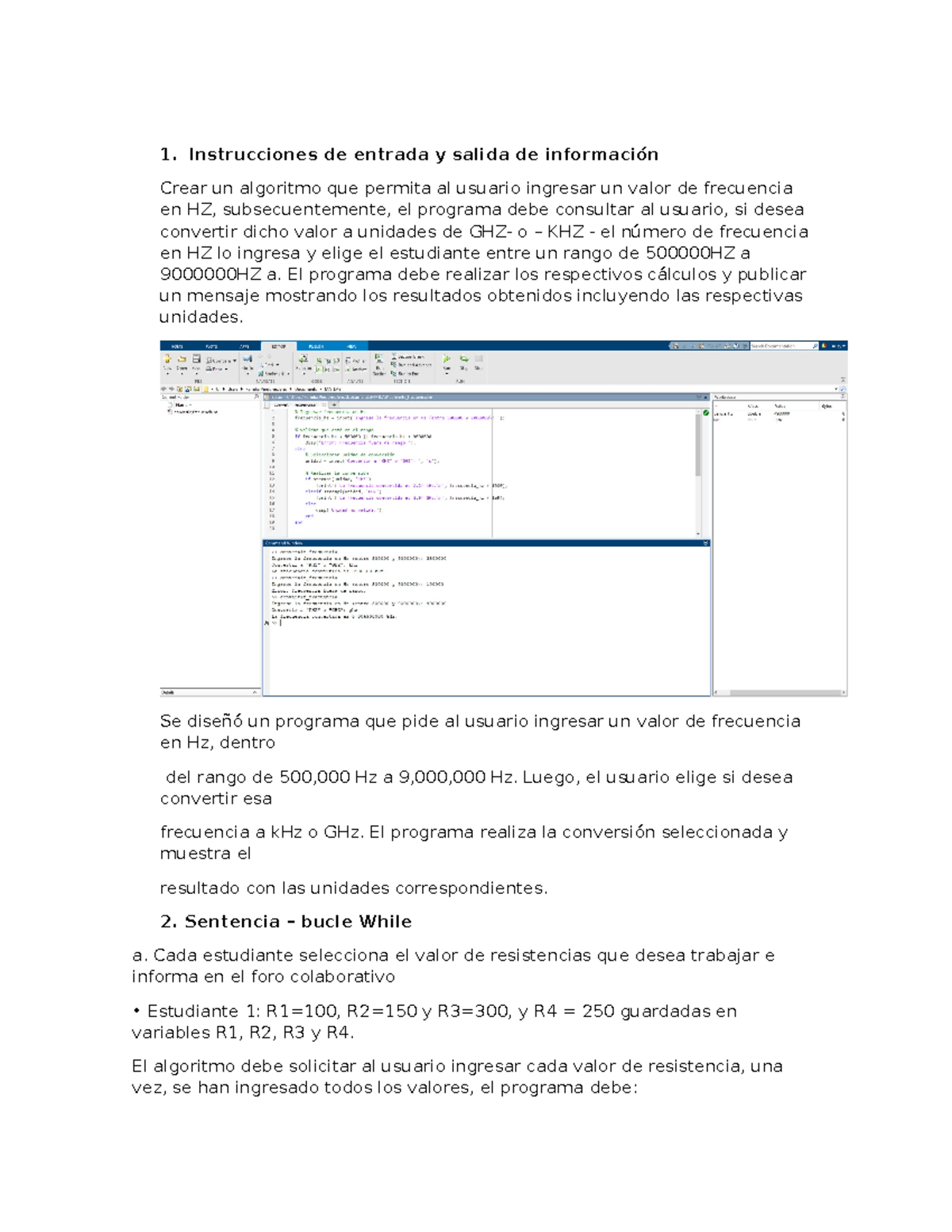 Avances - PROGRAMACION DE SCRIPTS CON MATLAB - 1. Instrucciones de ...