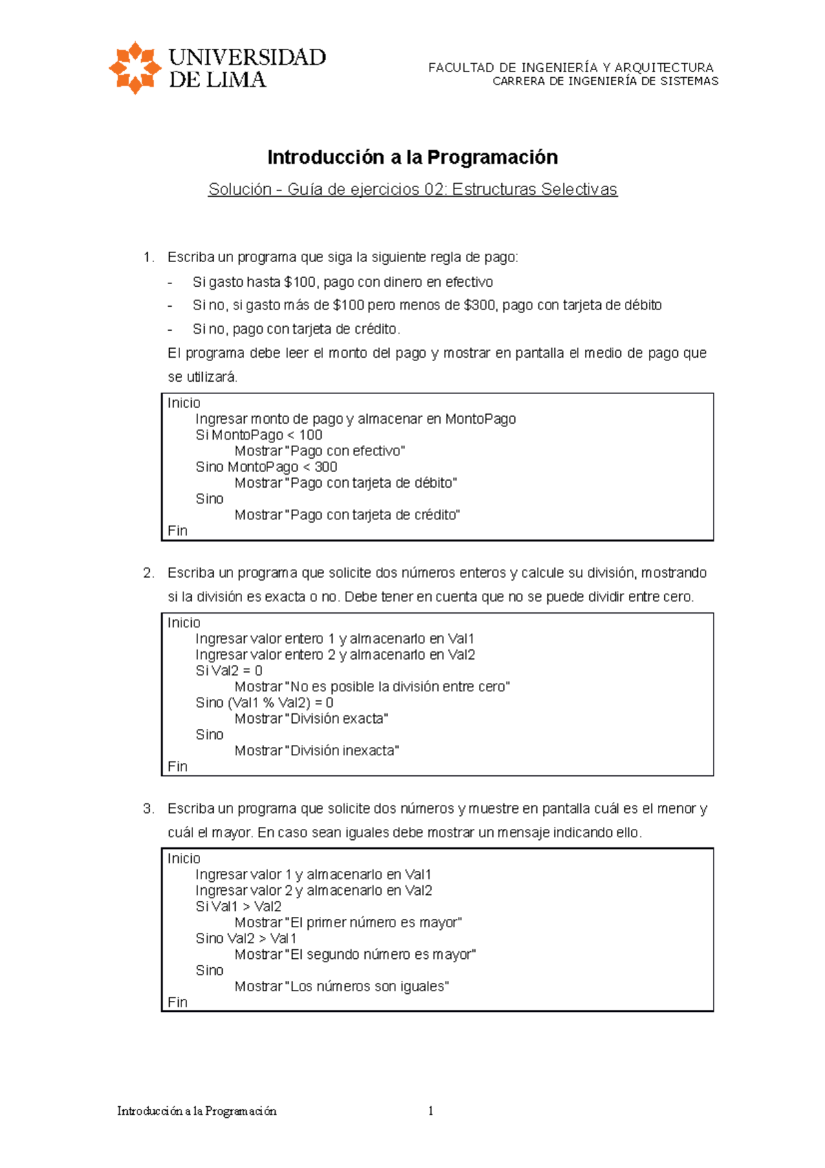 Ia P-Semana 03-Guia Selecitvas Resuelta - Introducción a la ...