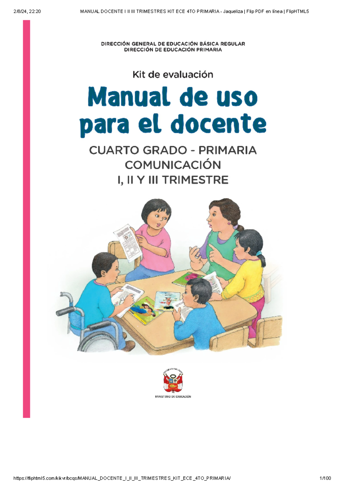 Manual Docente I II III Trimestres KIT ECE 4TO Primaria - Jaqueliza ...