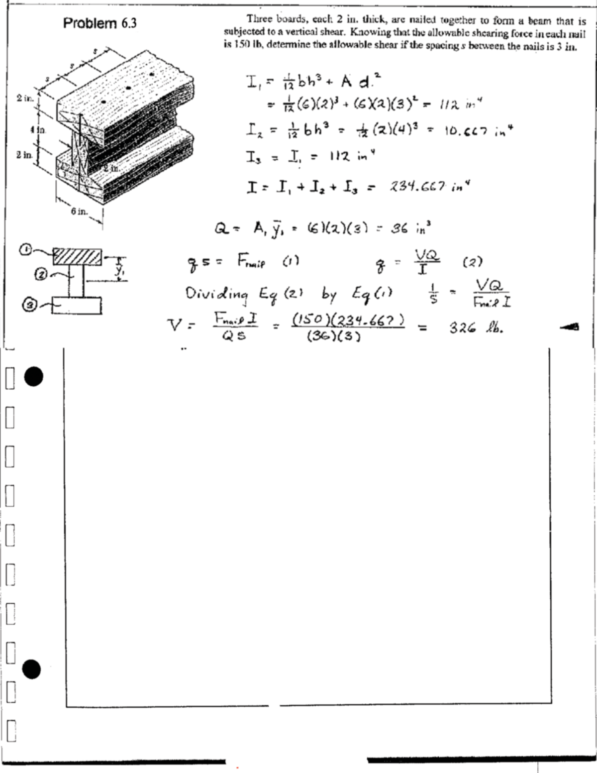 HW6 solutions - hw for class - Problem 6 Three boards, each 2 in. thick ...