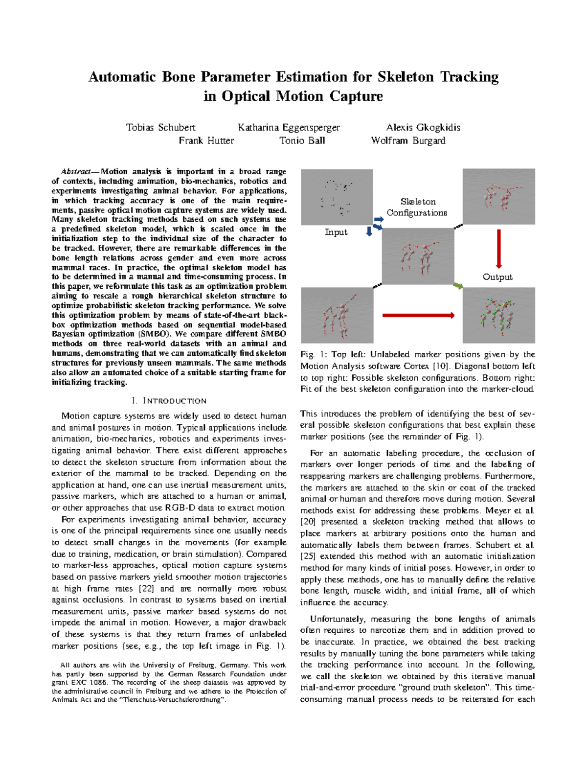 Automatic Bone Parameter Estimation For Skeleton Trackingin Optical