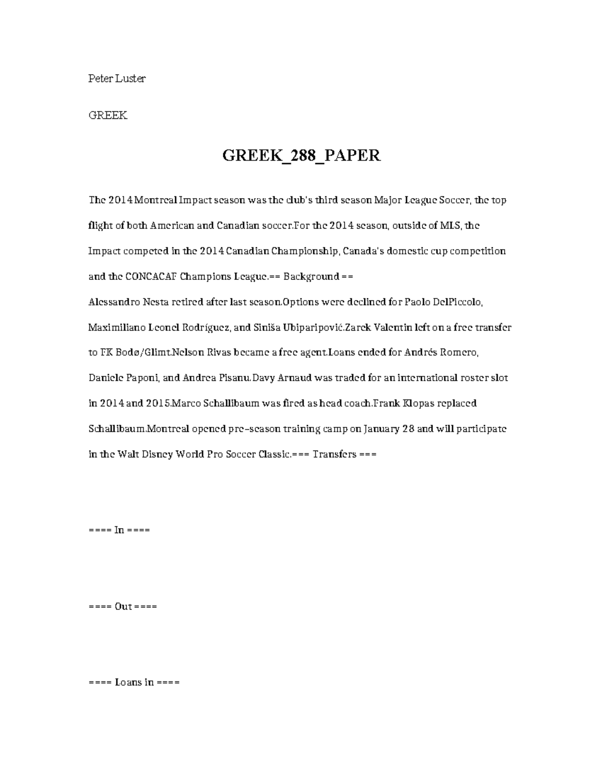 Greek 288 Paper - Peter Luster GREEK GREEK_288_PAPER The 2014 Montreal ...