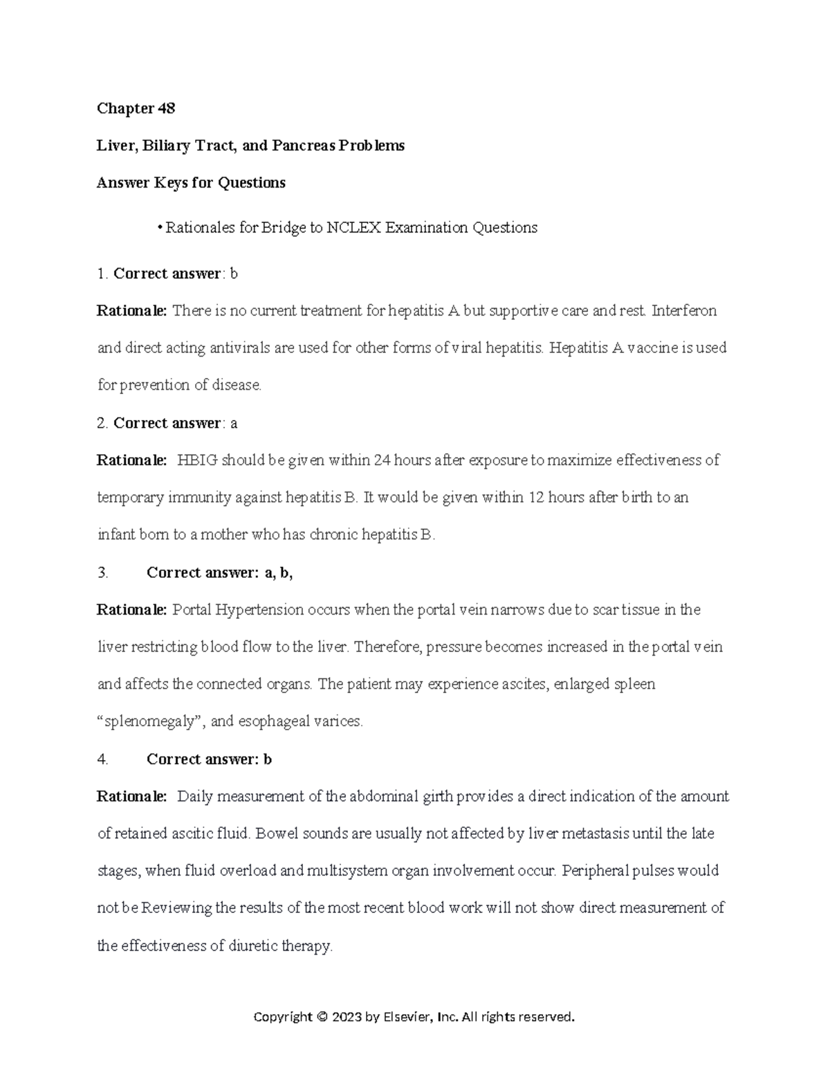 Chapter 048 - Chapter 48 Liver, Biliary Tract, and Pancreas Problems ...