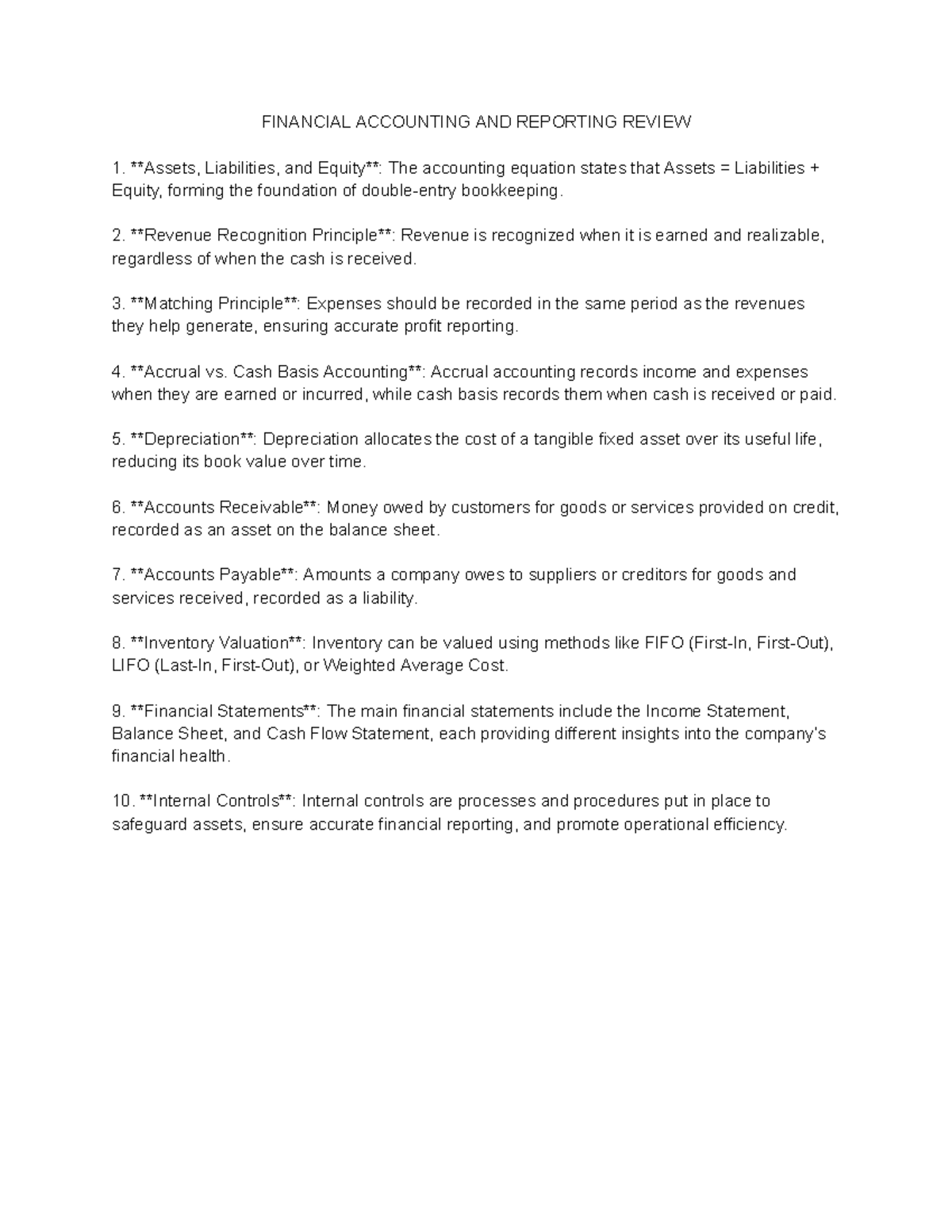 Financial Accounting Reviewer No. 1 - FINANCIAL ACCOUNTING AND ...