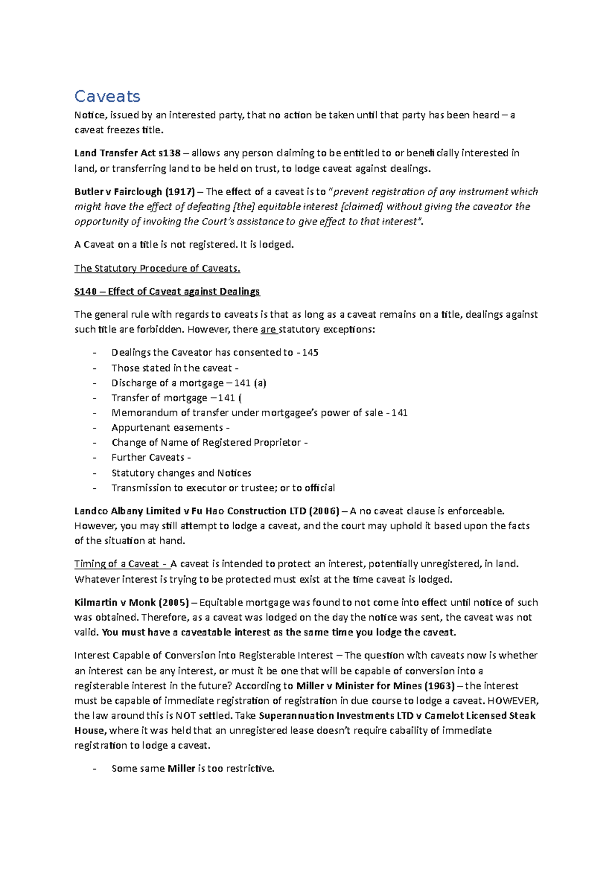 Caveats Grrrrr - Caveats Notice, issued by an interested party, that no ...
