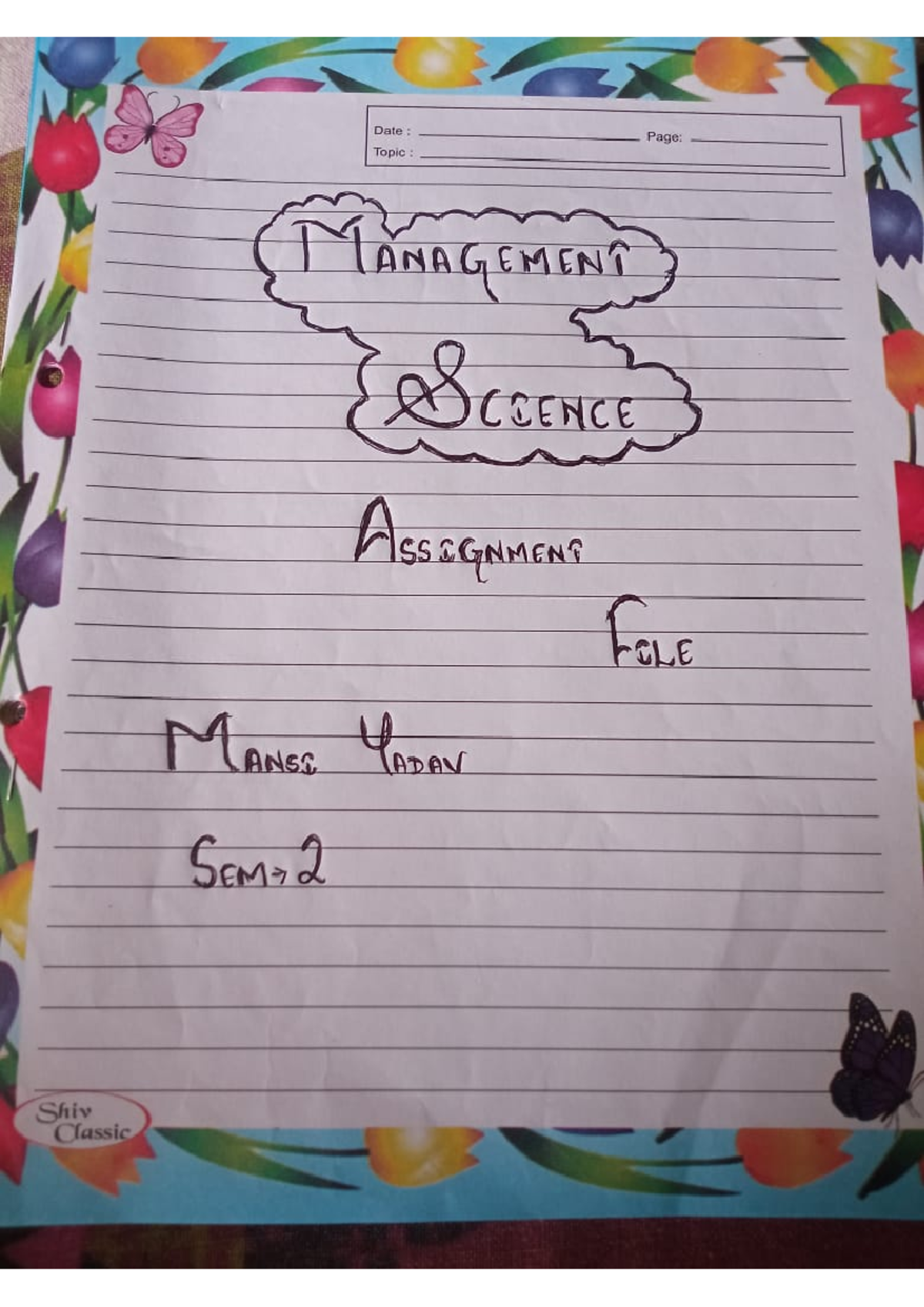 Mansi yadav,MBA -2 sem ,management science ,assignment 2 - Date : Page ...