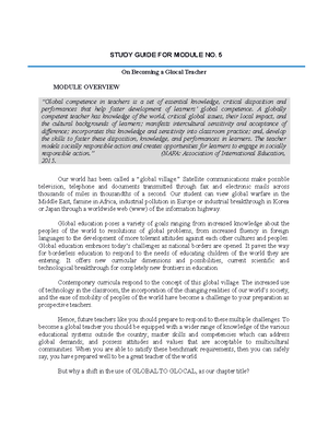 The Teaching Profession module 1 - Facilitating Learner Centered ...