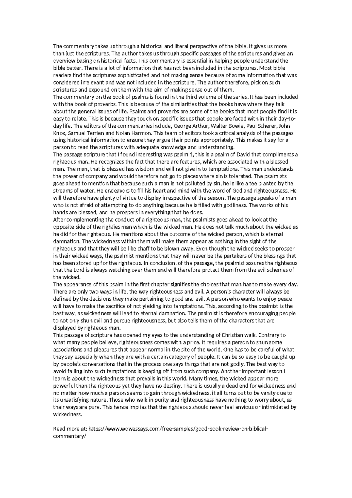 The Commentary Takes Us Through A Historical And L It Gives Us More