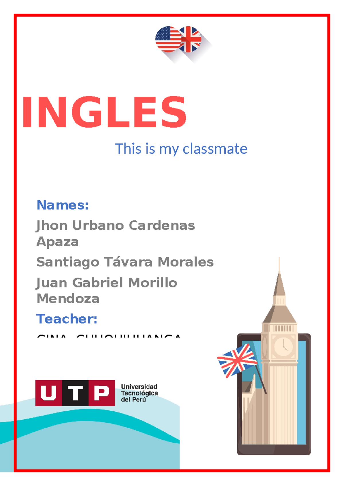 🔴 (AC-S03) Week 03 – Task Assignment – A romantic story - TA - INGLES This is my classmate Names ...