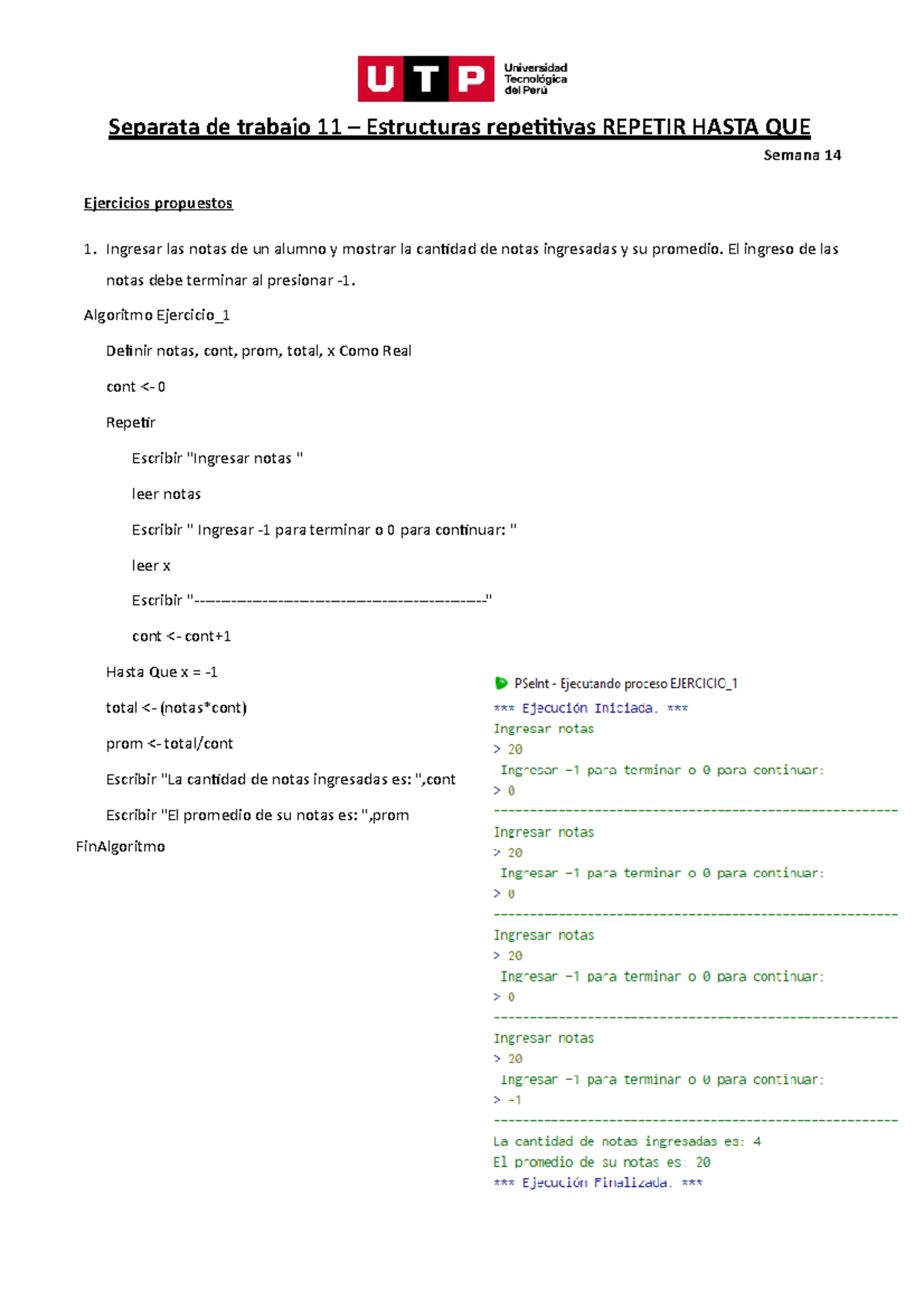 Separata 11 Unidad 03(Resuelto) principios de algoritmo - Separata de trabajo 11 – Estructuras ...