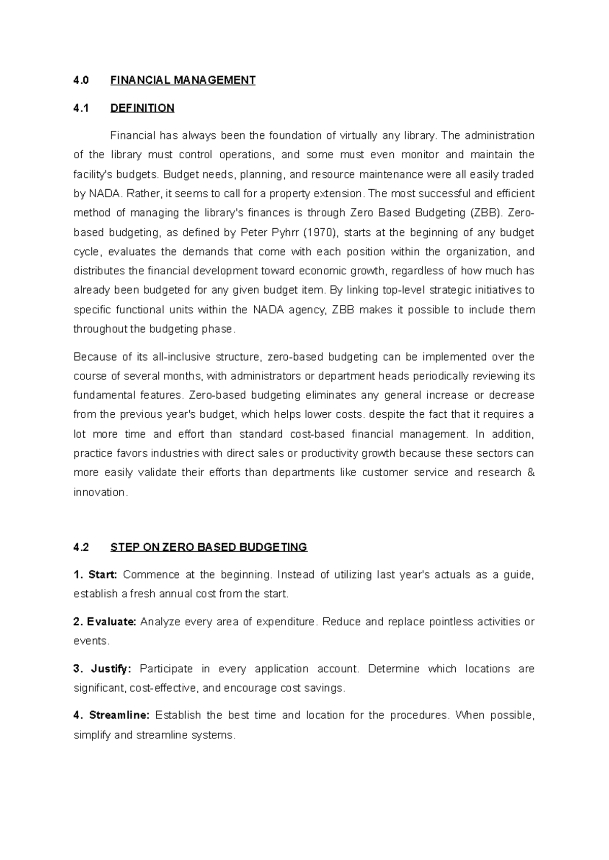 4 aadk - baca - 4 FINANCIAL MANAGEMENT 4 DEFINITION Financial has ...