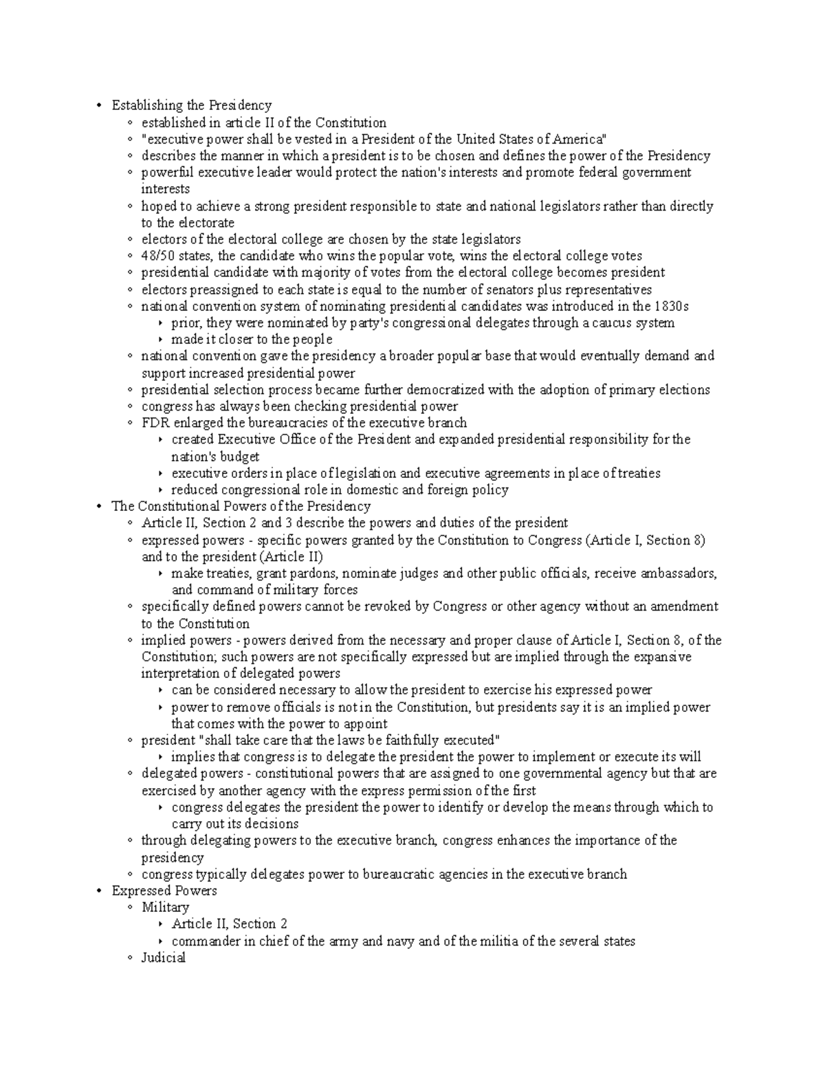 We the People: Chapter 13, the Presidency - Establishing the Presidency ...