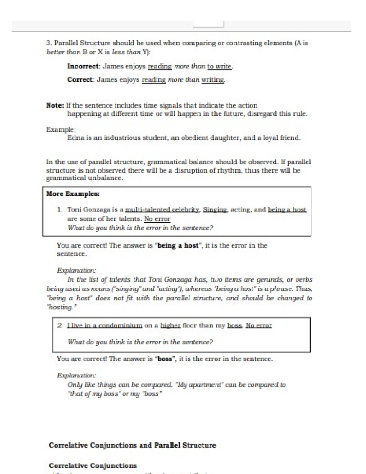 Parallelism - BSED English - Studocu