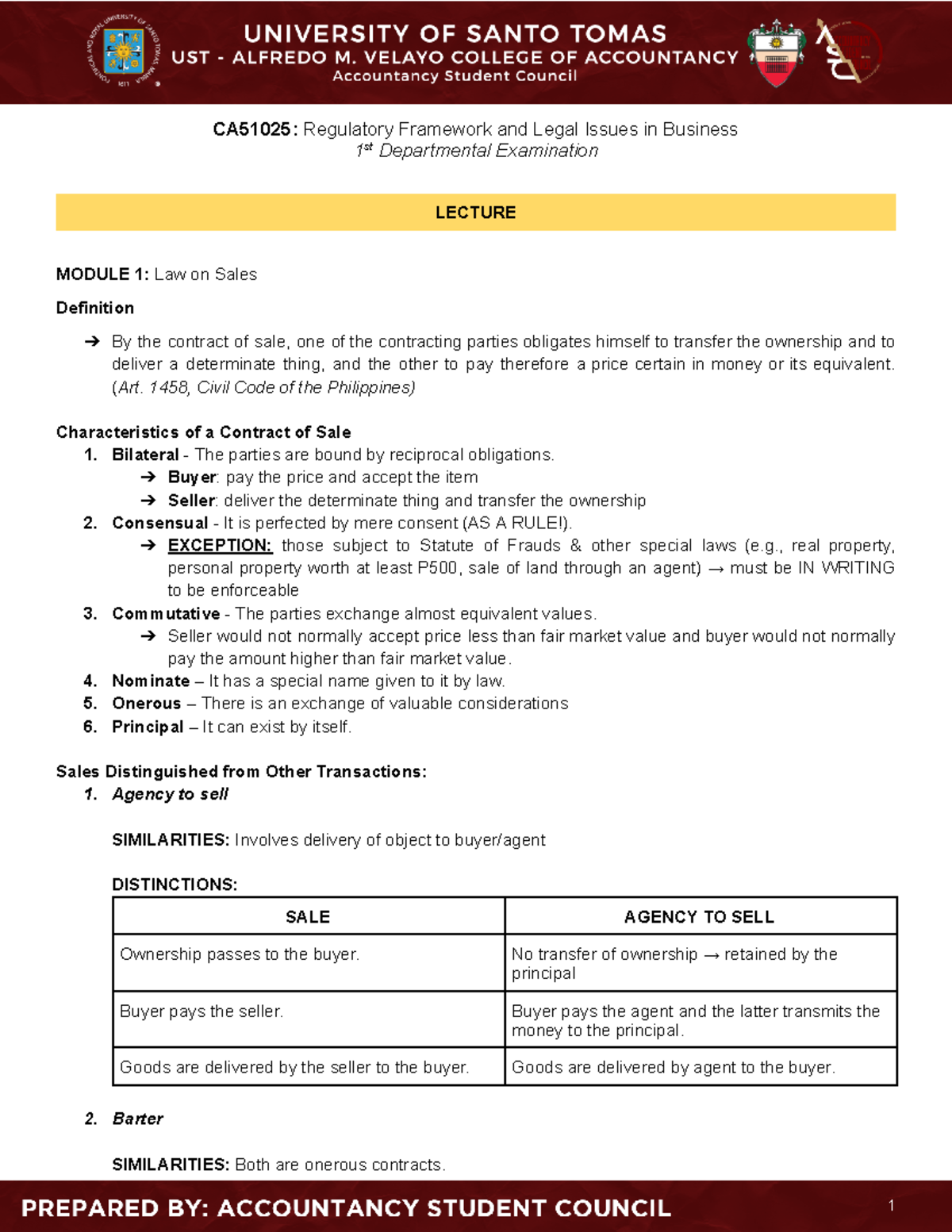 [ASC] Regulatory Framework and Legal Issues in Business Reviewer - Quiz ...