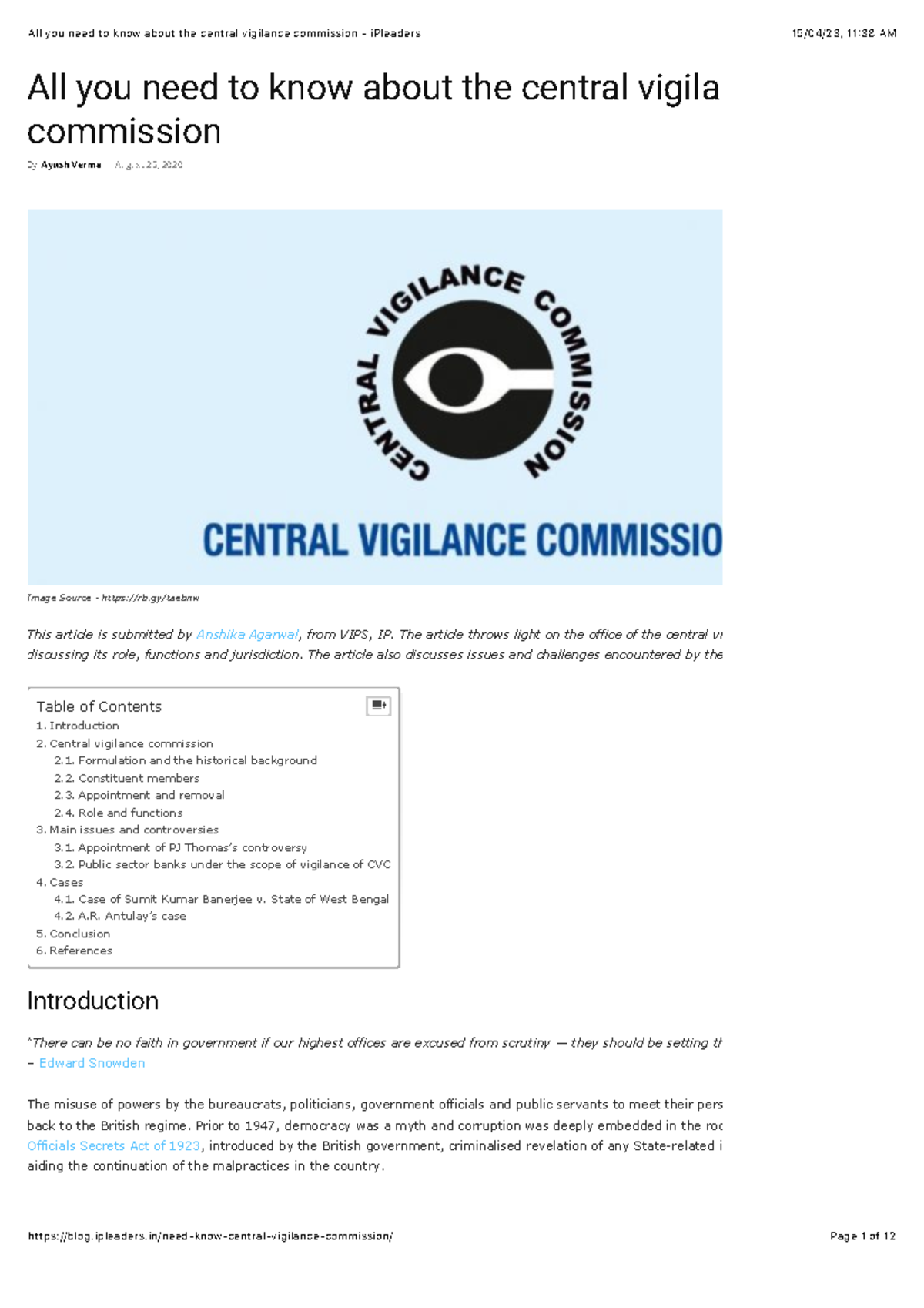 All you need to know about the central vigilance commission - i ...