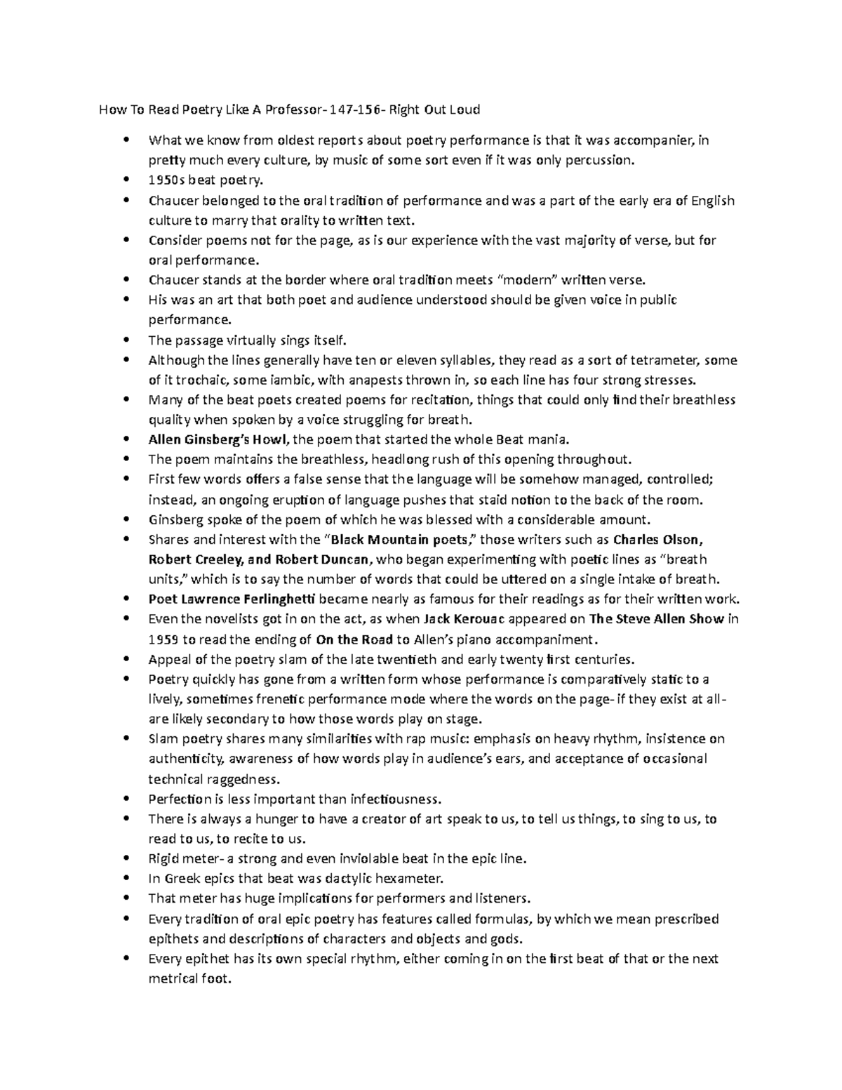 How To Read Poetry Like A Professor- 147-156 - 1950s beat poetry ...