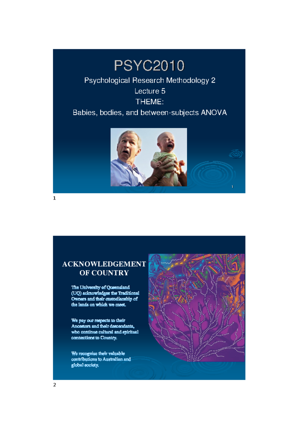Lecture 5 Slides - 1 PSYC Psychological Research Methodology 2 Lecture ...