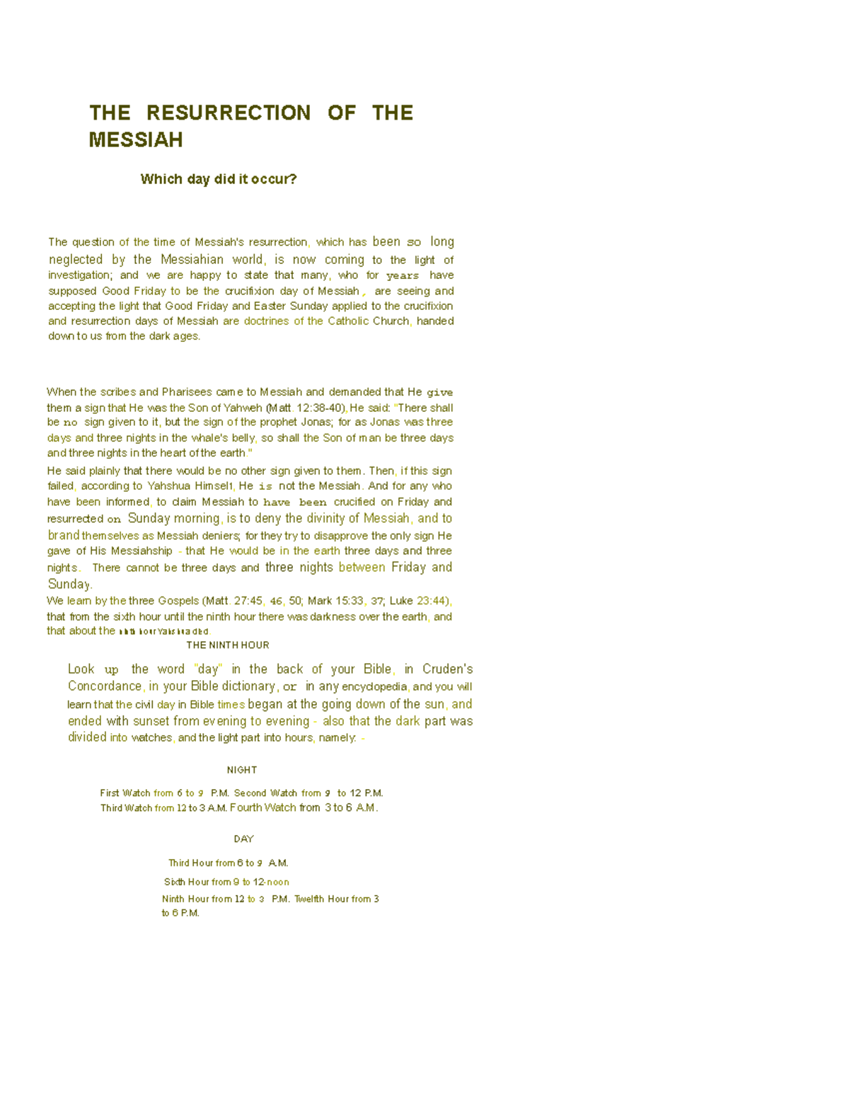 THE- Resurrection-OF-THE Messiah - THE RESURRECTION OF THE MESSIAH ...