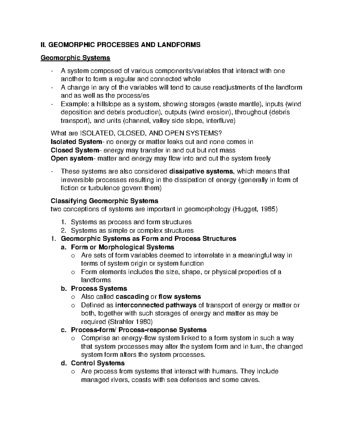 Geomorphic Processes AND Landforms - II. GEOMORPHIC PROCESSES AND ...