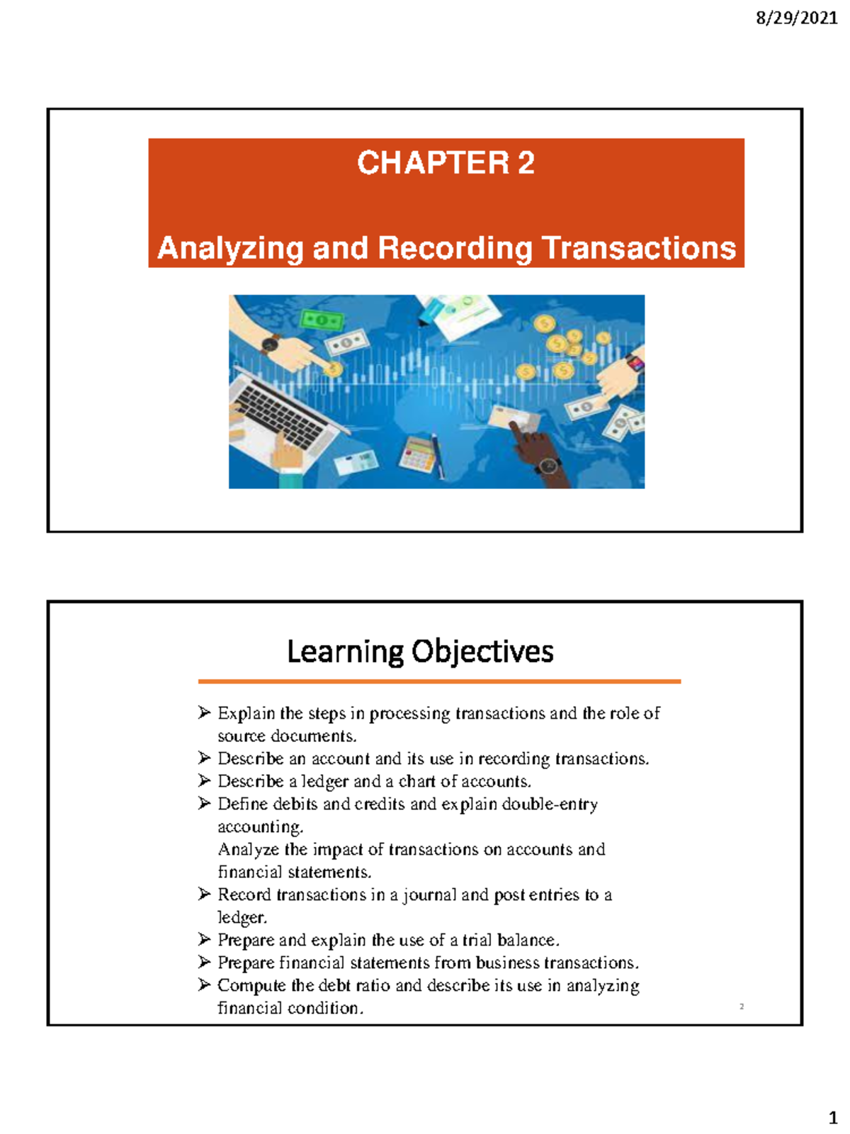 Chapter 2 - kế toán Mỹ kế toán Mỹ kế toán Mỹ kế toán Mỹ - CHAPTER 2 Analyzing and Recording ...