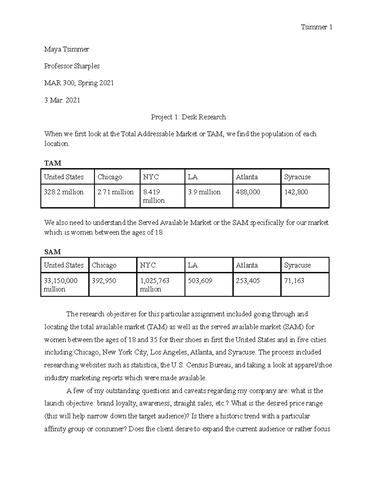 MAR 300 Project 1 - amazing notes!! will guarantee you an A in the ...