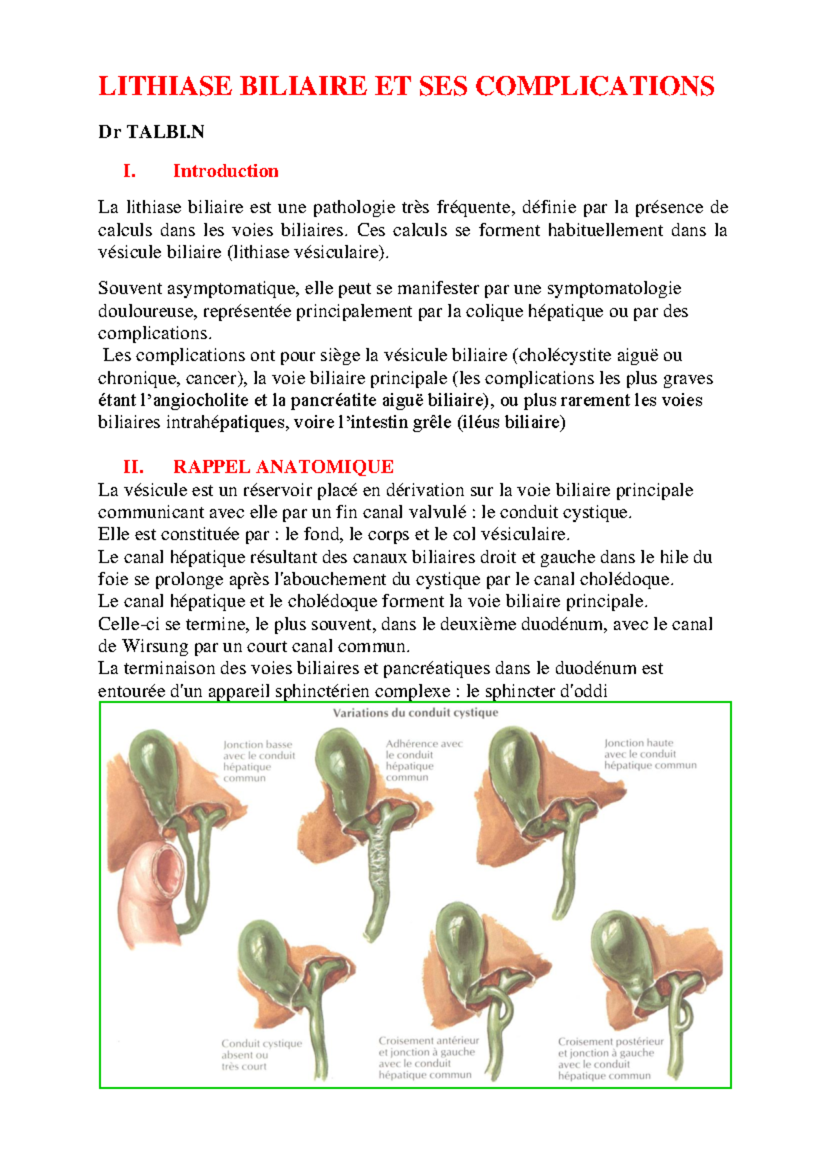 05.05. Lithiase Biliaire ET SES Complications - LITHIASE BILIAIRE ET ...