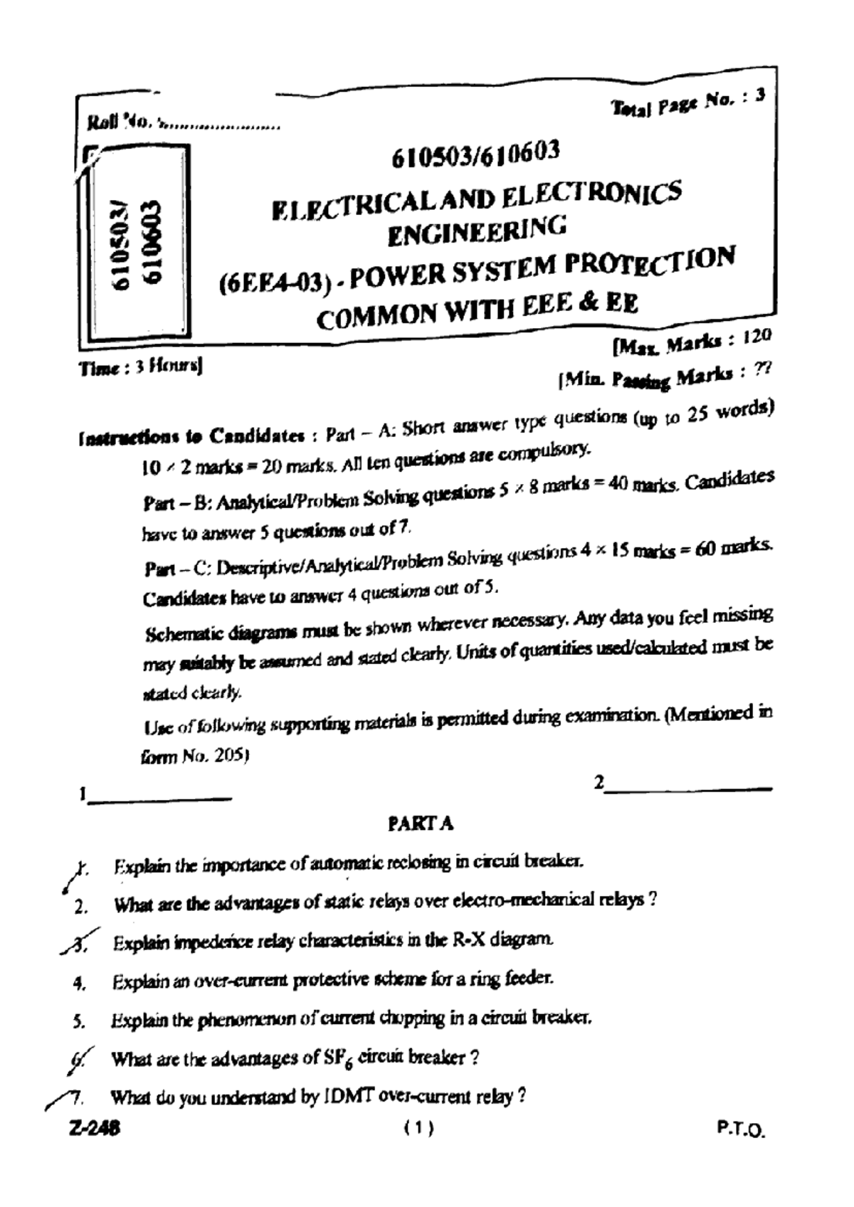 Btech ee eee 6 sem power system protection 610503 - Energy Audit and ...