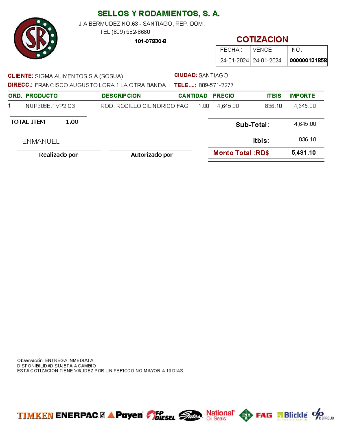 131858 Sigma Alimentos S.A ( Sosua) - 24-01-2024 000000131858 ...