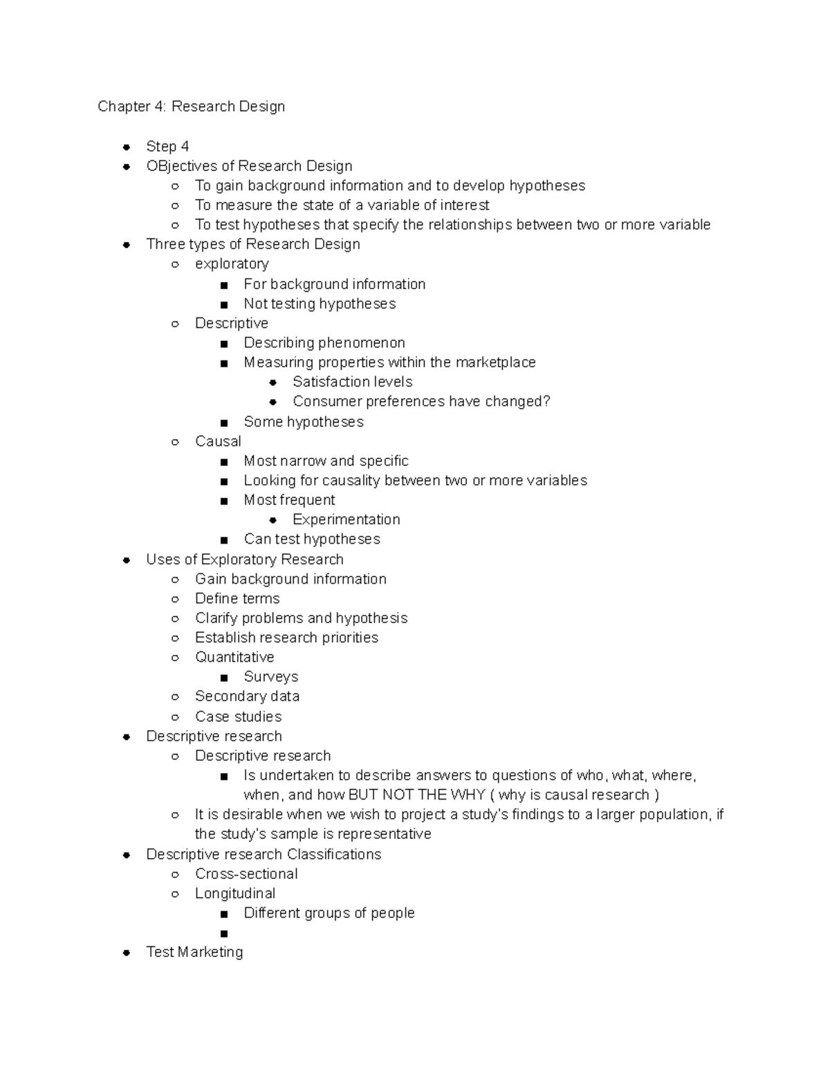 Information for Marketing Chapter 4 - Chapter 4: Research Design Step 4 ...