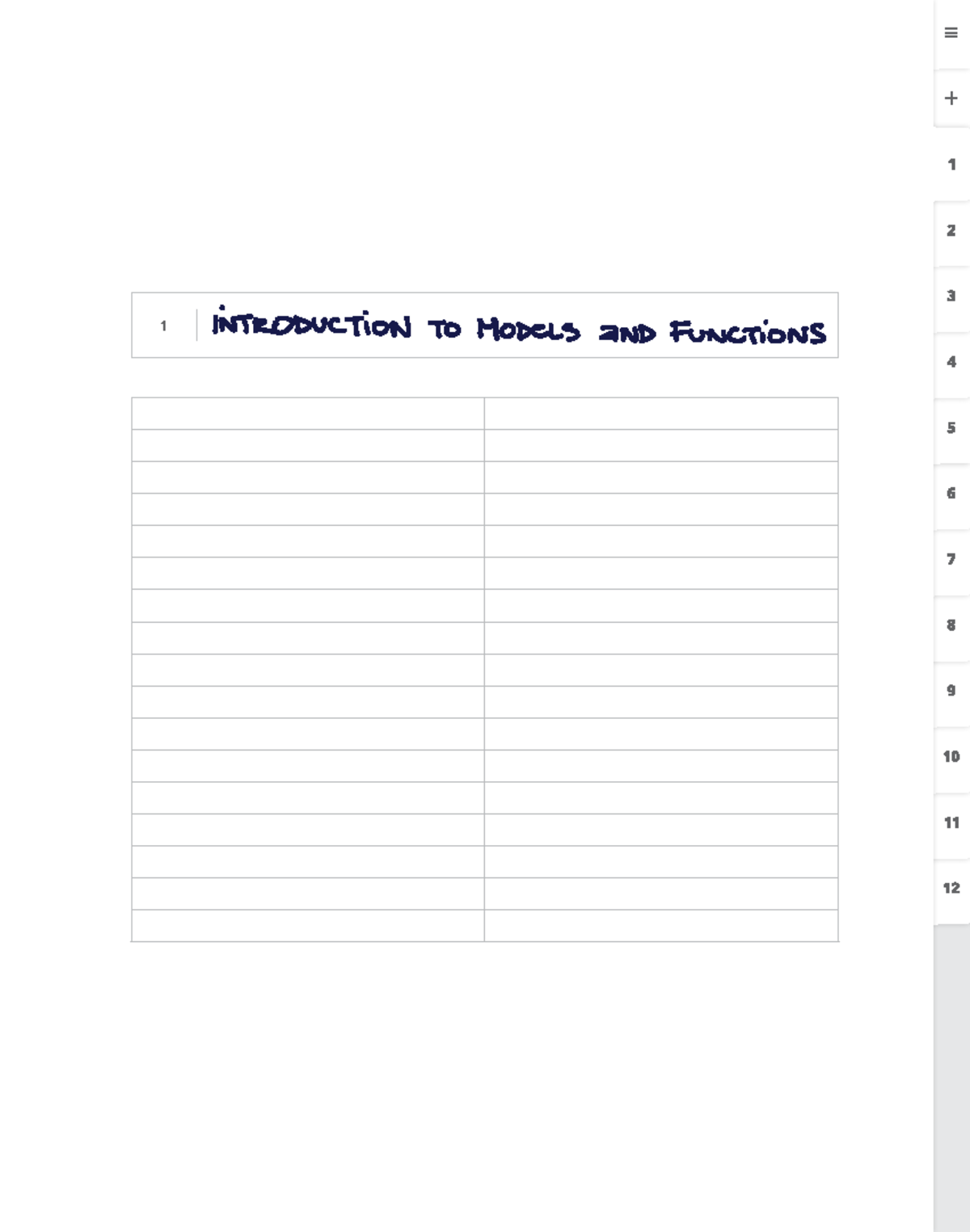 Ch 1. Intro to Models and Functions - 1 INTRODUCTION TO MODELS AND ...