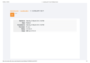 F - Learning unit 3 Quiz 3 Attempt review fac 1501 - FAC1501-24-S1 ...