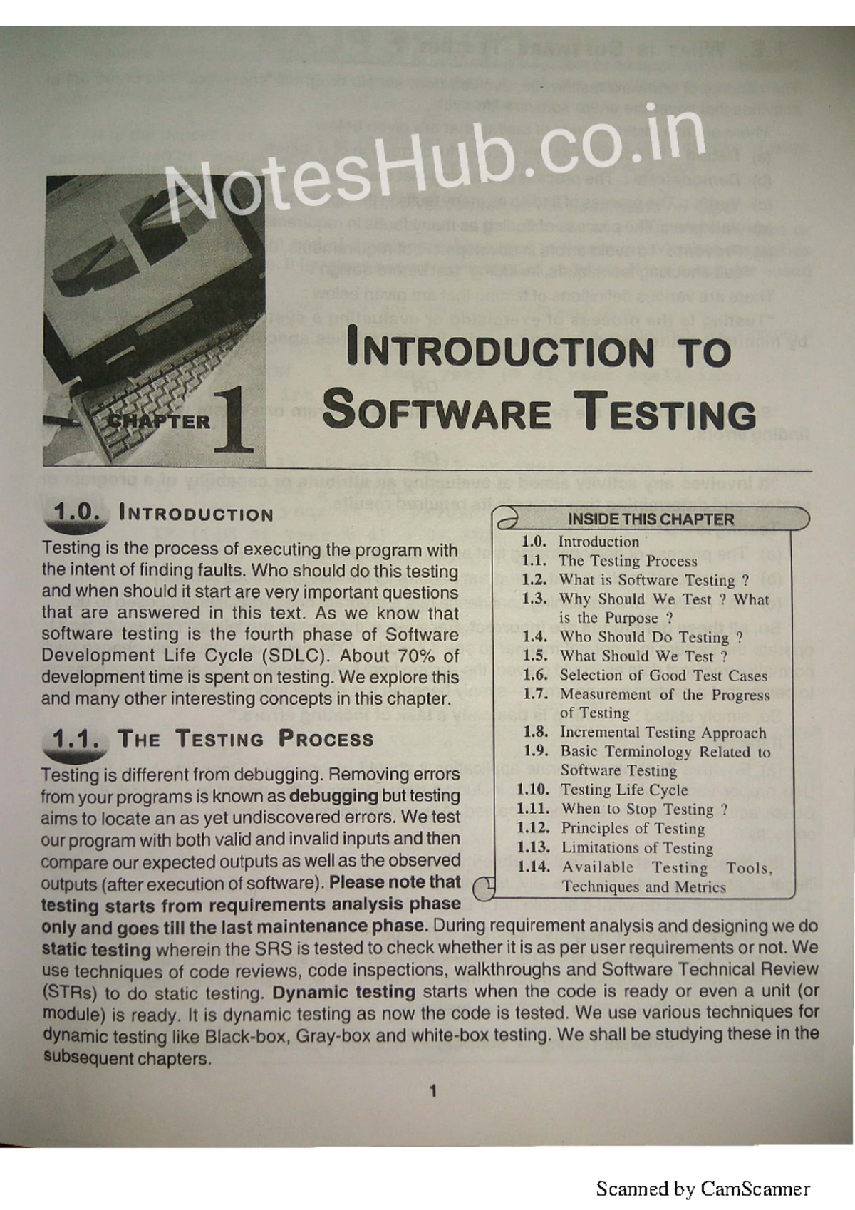 St1 - Lecture notes - Software Testing and Quality Assurance - Studocu