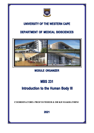 MBS231 Tutorial 2 MEMO - MBS 231 Tutorial 2: Lecture 7-9 26 February ...