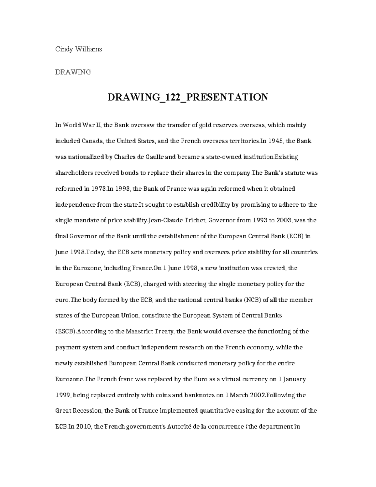 Drawing 122 Presentation - Cindy Williams DRAWING DRAWING_122 ...